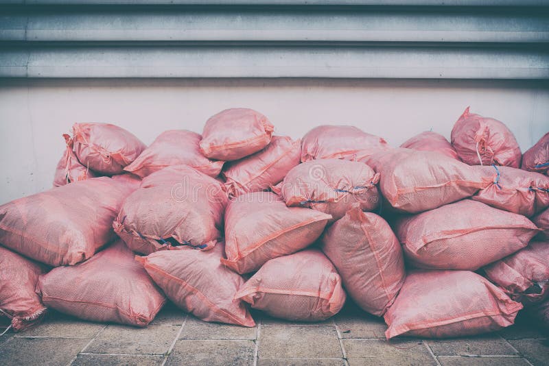 Waste Sacks Pink stock image. Image of hessian, pile - 71540871