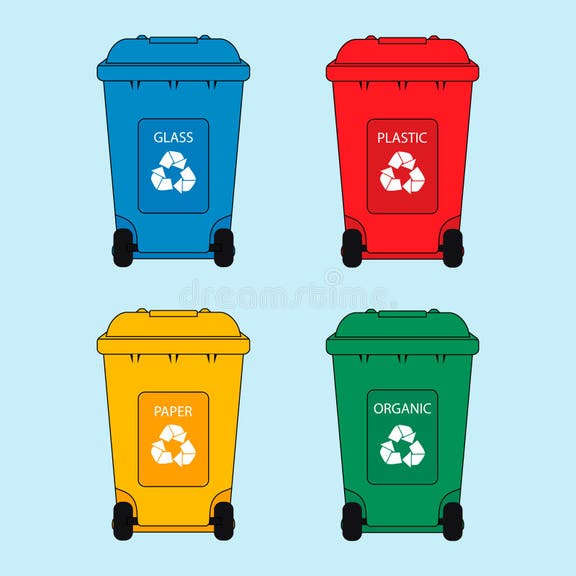 Waste Segregation Design Vector Flat Isolated Illustration Stock Vector ...