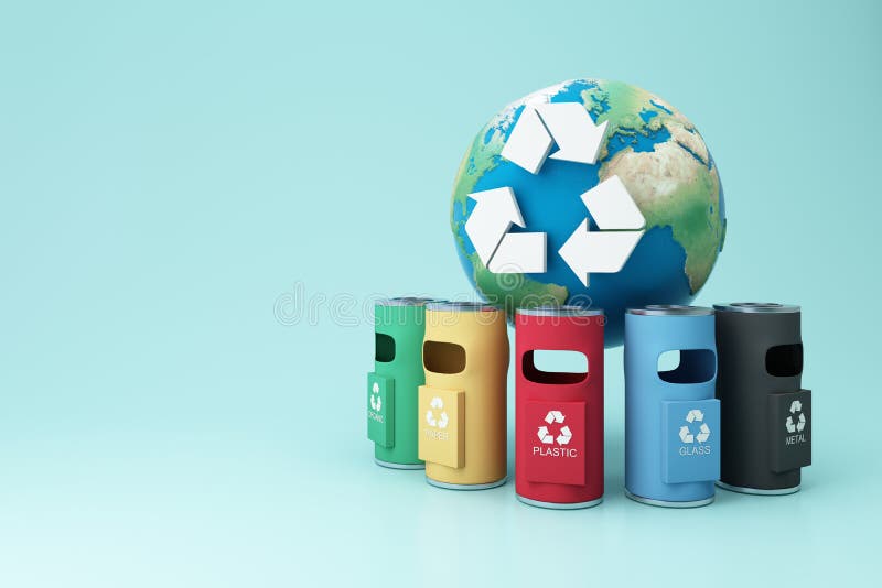 The Concept of Recycling. Use of Eco-friendly Stock Illustration ...