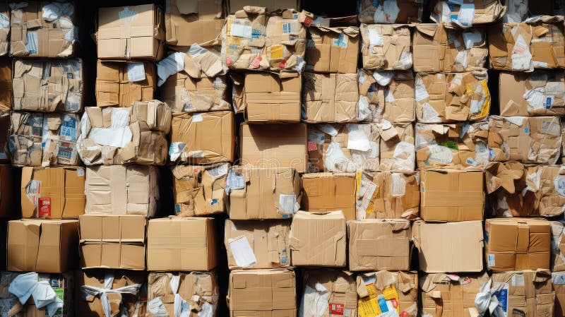 Waste shipping boxes stock illustration. Illustration of logistics ...