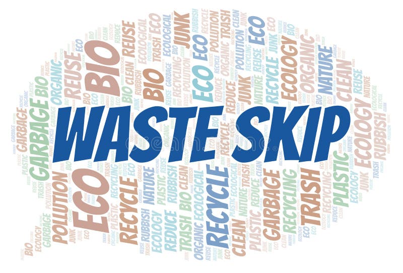 Waste Skip word cloud stock illustration. Illustration of colors ...