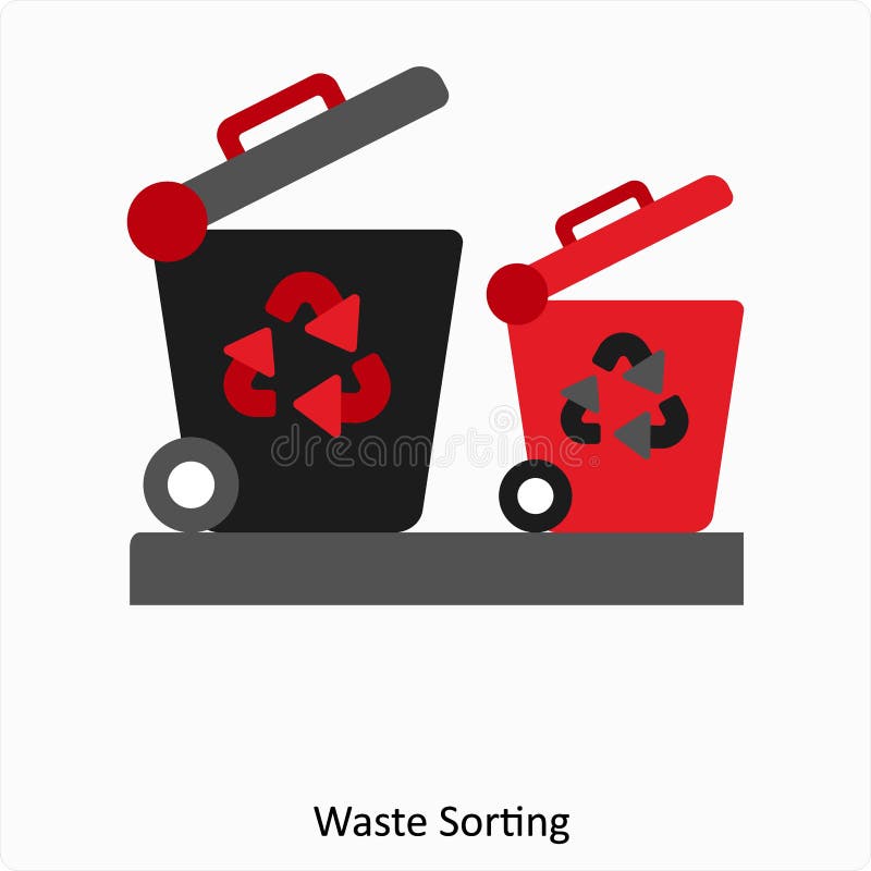Waste Sorting stock vector. Illustration of ecology - 266286812