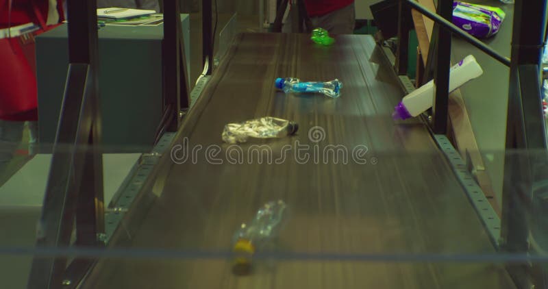 Waste Sorting Center. Recycling of Plastic Packaging Stock Footage ...