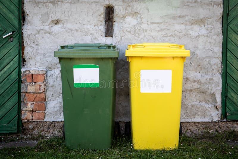 Waste Sorting Containers. Clean Environment and Planning Stock Photo ...
