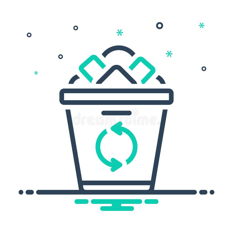 Mix Icon for Waste Sorting, Waste and Throw Stock Vector - Illustration ...