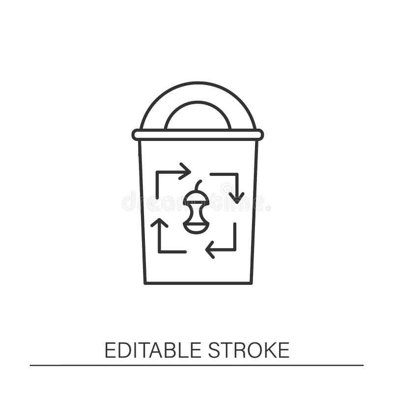 Waste sorting line icon stock vector. Illustration of icon - 258414920