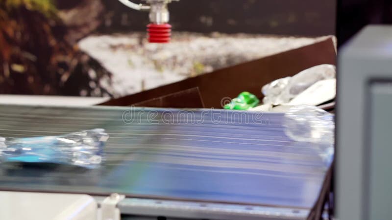 Waste Sorting with a Mechanical Manipulator. Stock Video - Video of ...