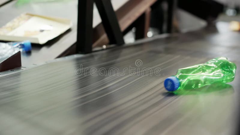 Waste Sorting by Mechanical Manipulator. Stock Video - Video of ...