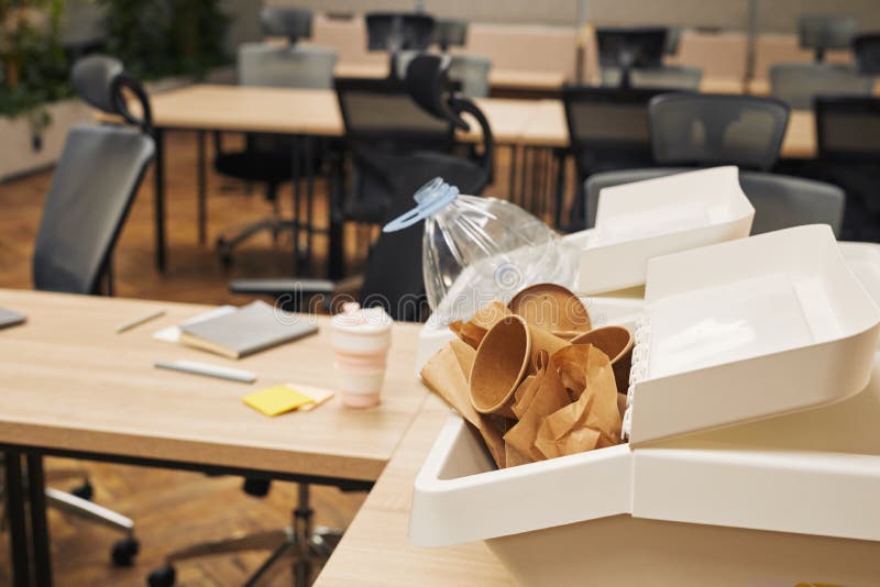 Waste Sorting in Modern Office Stock Image - Image of desk, lifestyles ...