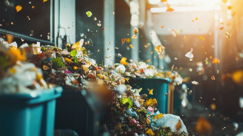Waste Sorting Plant Processing Mixed Garbage in Biodegradable ...