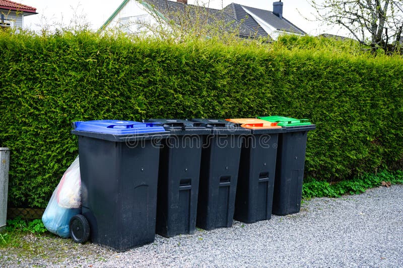 Waste Sorting and Recycling Bins.Recycling and Separate Waste ...
