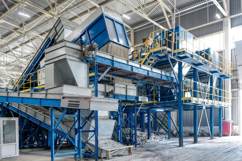 Waste Sorting and Recycling Plant Stock Photo - Image of recycle ...