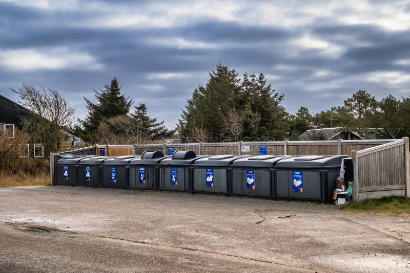 Waste Sorting Station in Denmark Stock Photo - Image of ecological ...
