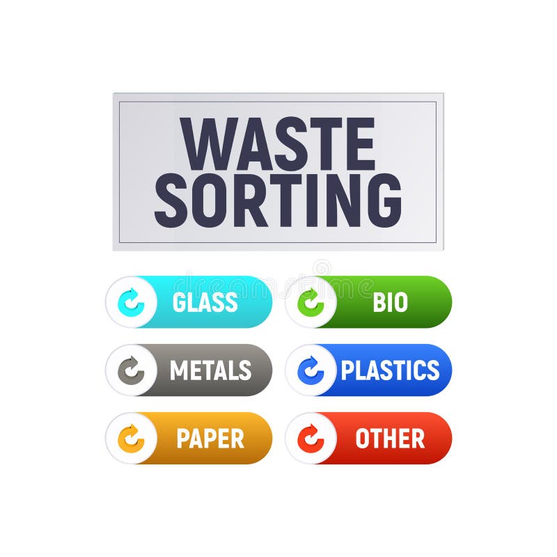 Waste Sorting Infographics Vector Illustration Stock Vector ...