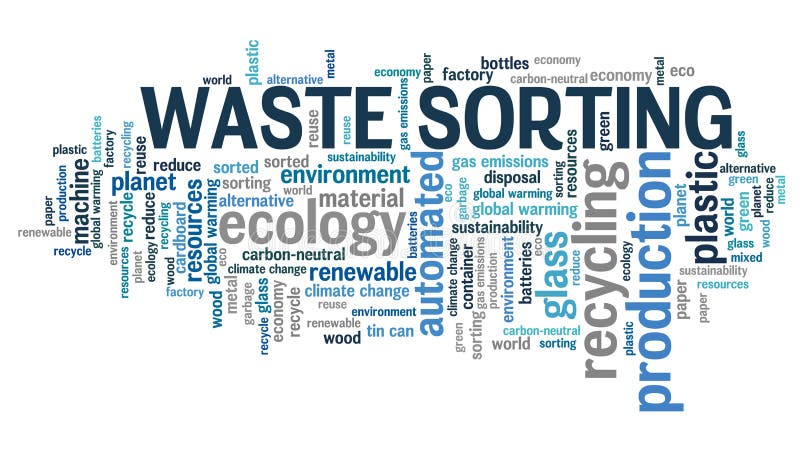 Waste word cloud stock illustration. Illustration of garbage - 143110482
