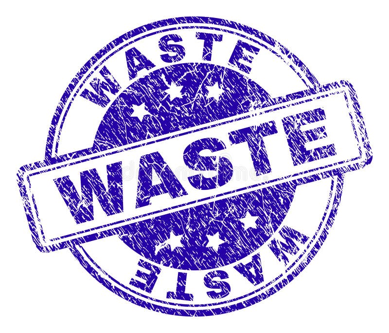 Grunge Textured WASTE Stamp Seal Stock Vector - Illustration of print ...