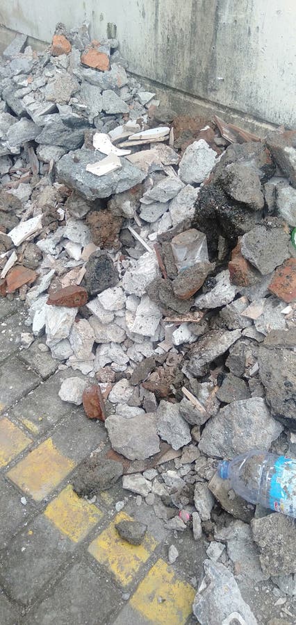 Waste Stone from the Rest of the Building Stock Image - Image of rubble ...