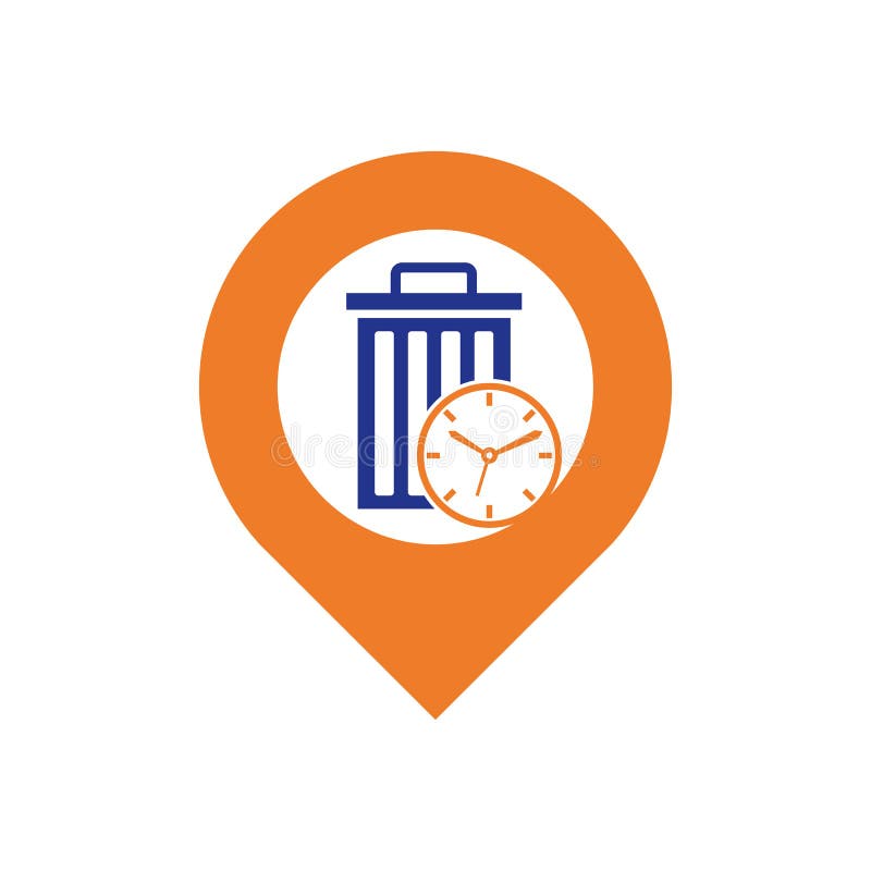 Waste Time Cloud Shape Concept Vector Logo Template. Stock Vector ...