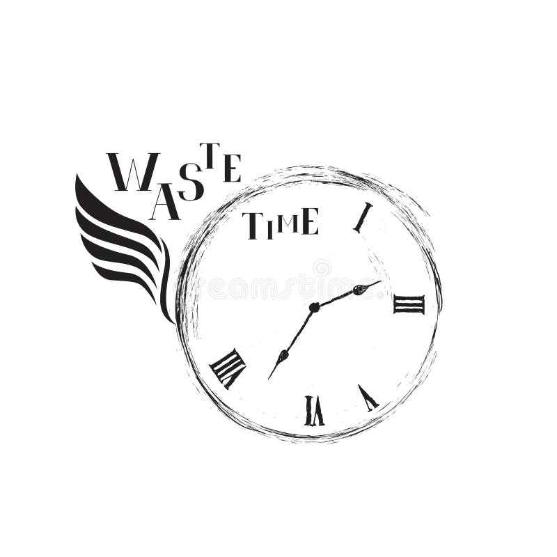 A waste of time 2 stock illustration. Illustration of clock - 418064