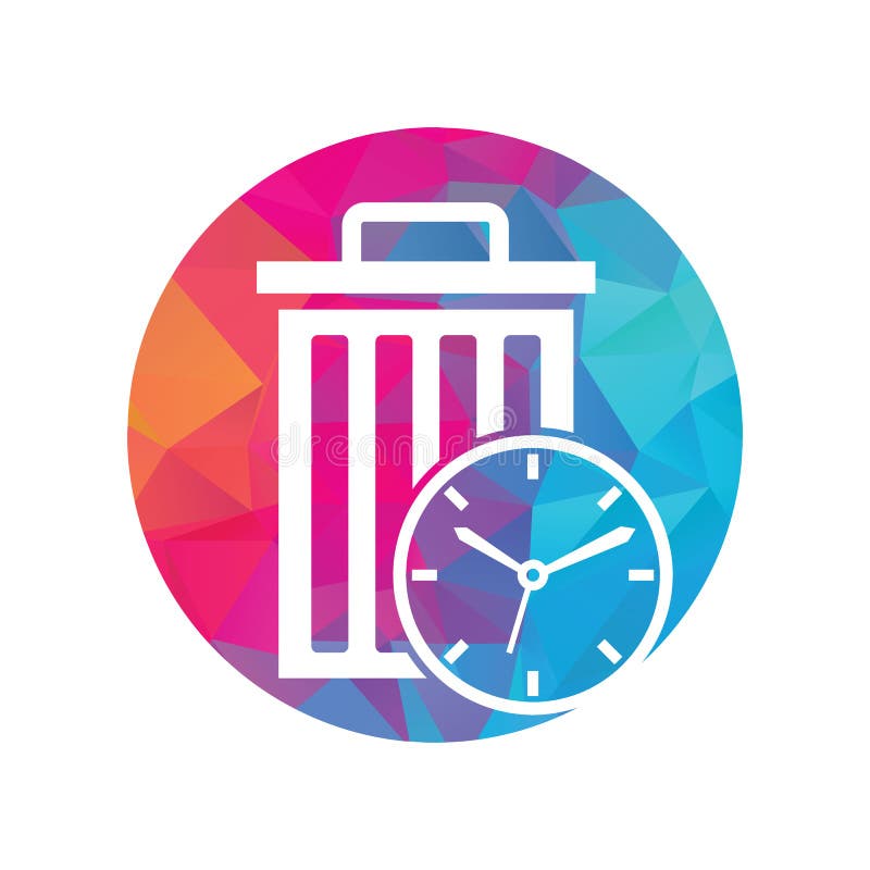 Waste Time Vector Logo Template. Stock Vector - Illustration of vector ...