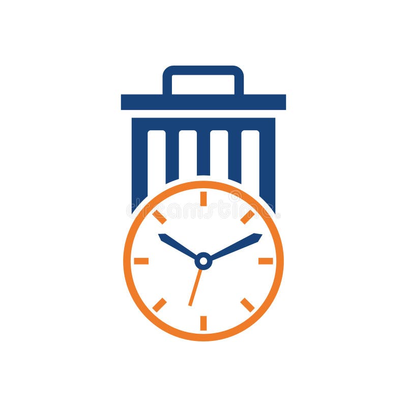 Waste Time Vector Logo Template. Stock Vector - Illustration of logo ...