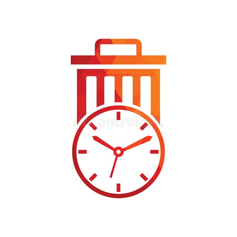 Waste Time Vector Logo Template. Stock Vector - Illustration of ...