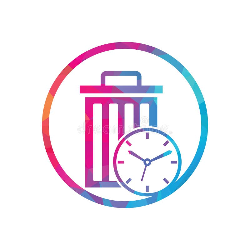 Waste Time Vector Logo Template. Stock Vector - Illustration of scenery ...