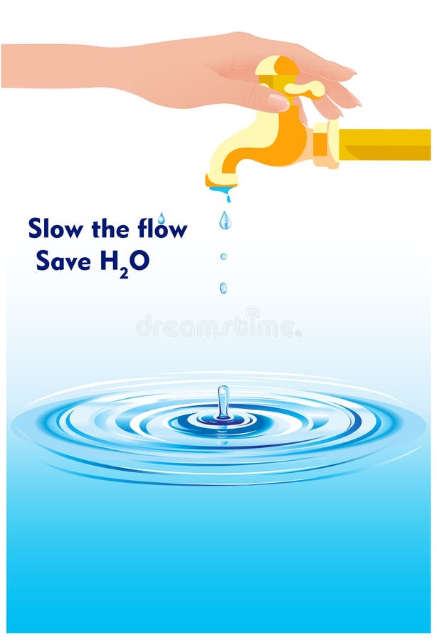 Vector Illustration of Waste of Water at Home Stock Vector ...