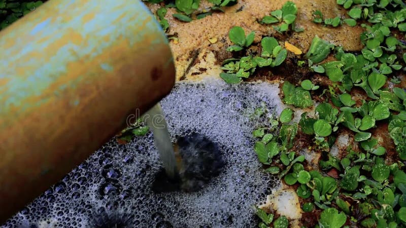 The Waste Water Pipe from the Factory Stock Footage - Video of pipe ...