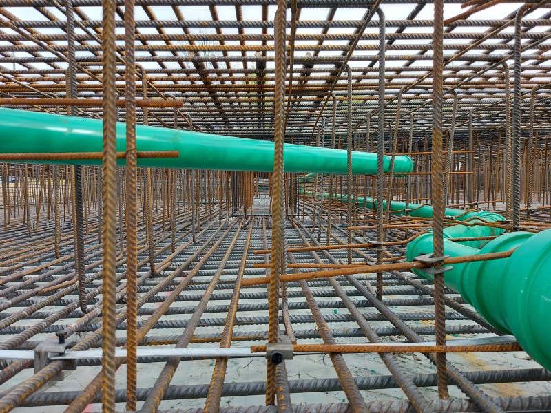 Waste water pipes stock image. Image of construction - 259052471