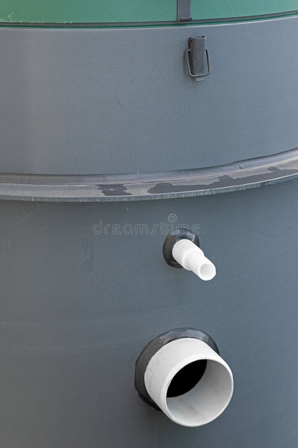Waste water tank ready stock photo. Image of pipe, barrel - 238632604