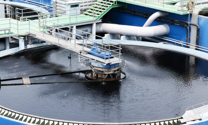 Waste Water Treatment Ponds from Industrial Plants Stock Photo - Image ...