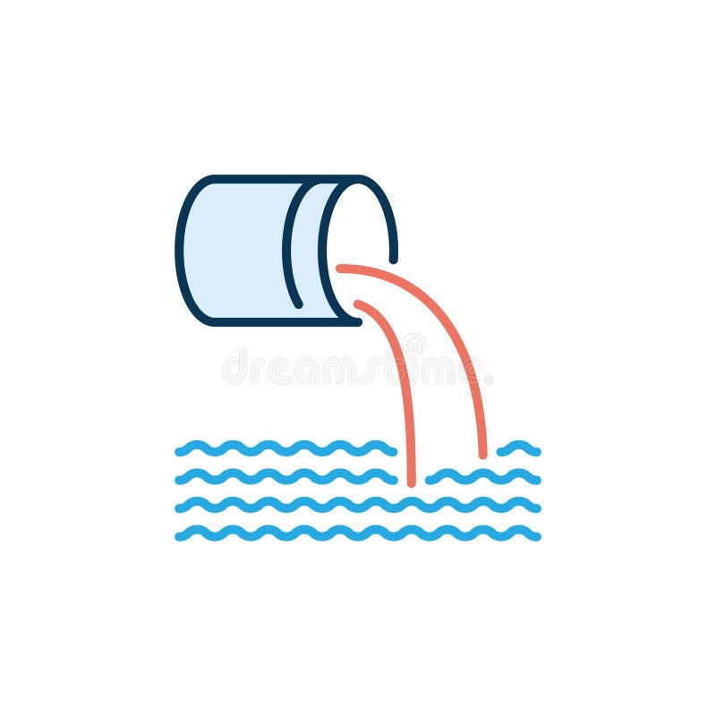 Waste Water Vector Concept Modern Icon or Symbol Stock Illustration ...