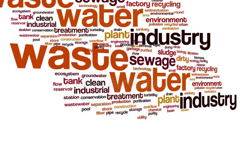 Waste water word cloud stock image. Image of process - 155270907