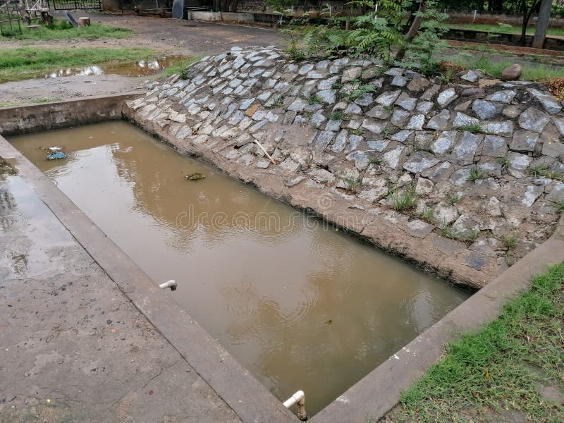Waste Watermangment.Rain Water Harvesting Pond Stock Photo - Image of ...