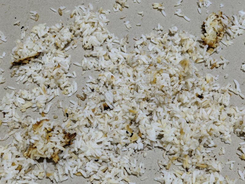 Waste of White Rice on Grey Background Stock Photo - Image of pattern ...