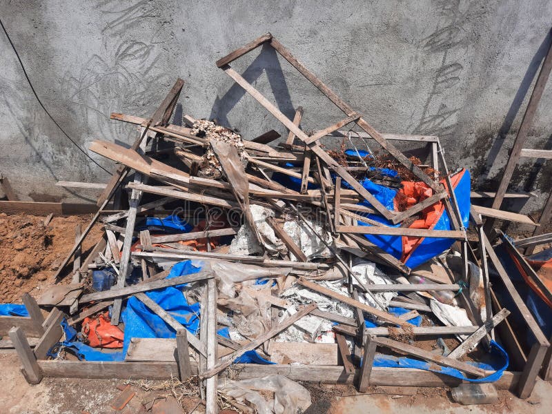 Waste of wood material stock image. Image of material - 256994767