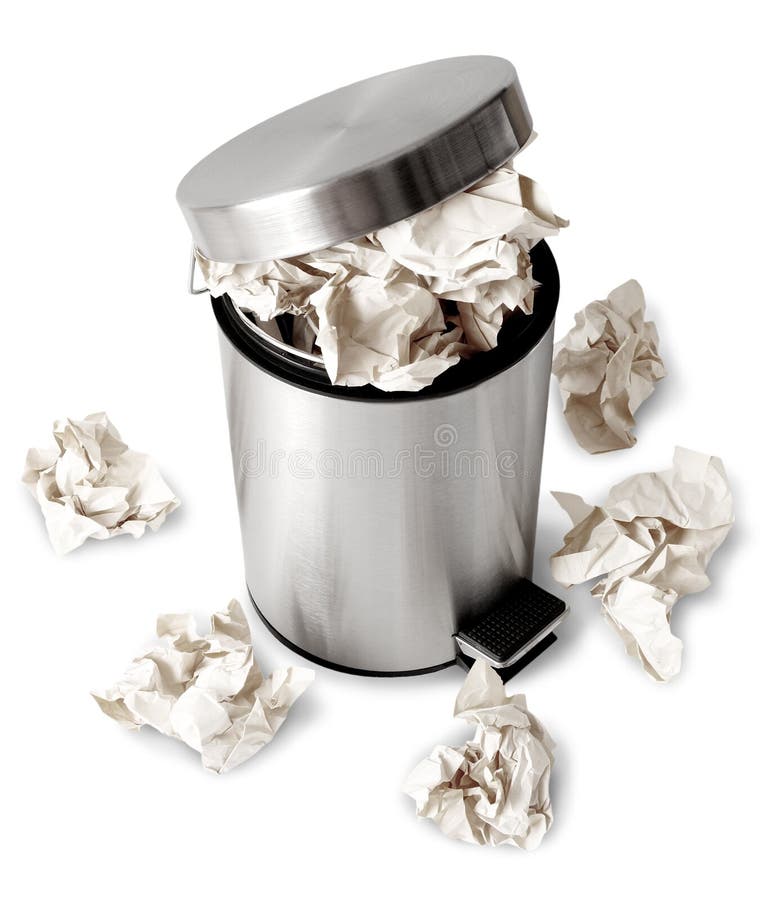 Computer in trash can. stock photo. Image of 070216m0294 - 2432210