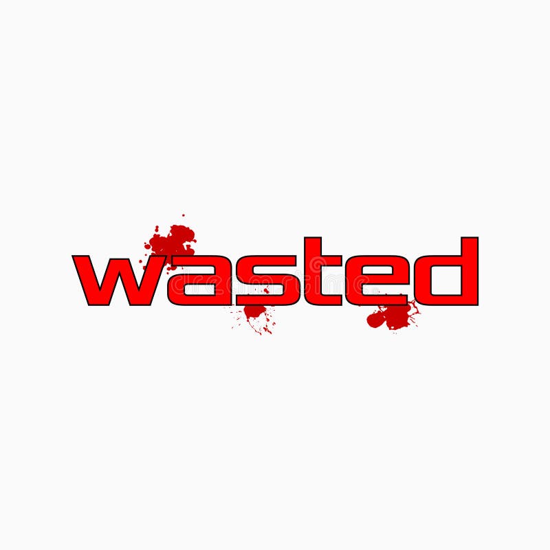 Wasted Arrested in Computer Game Stock Vector - Illustration of apparel ...