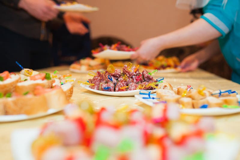 Wasted Food on Festive Table after Dinner Party Stock Image - Image of ...