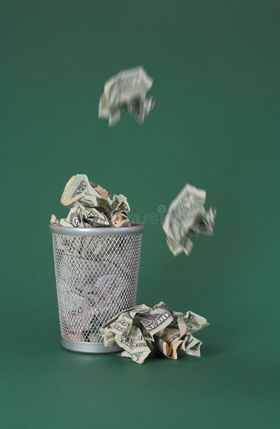 Wasted Money - Dollar Bills Stock Image - Image of loan, action: 3833797