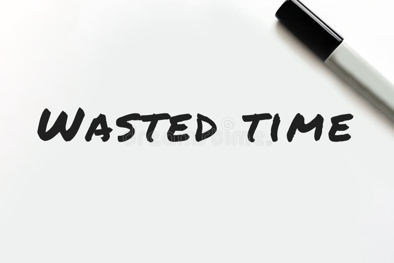 Wasted Time Inscription Text Words on Paper Stock Illustration ...