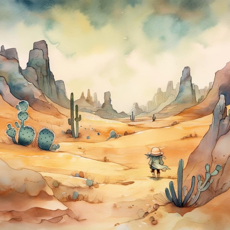 Wasteland Devoid of Life stock illustration. Illustration of storm ...