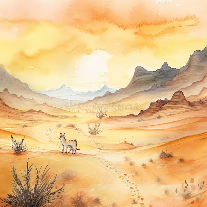 Wasteland Devoid of Life stock illustration. Illustration of extreme ...