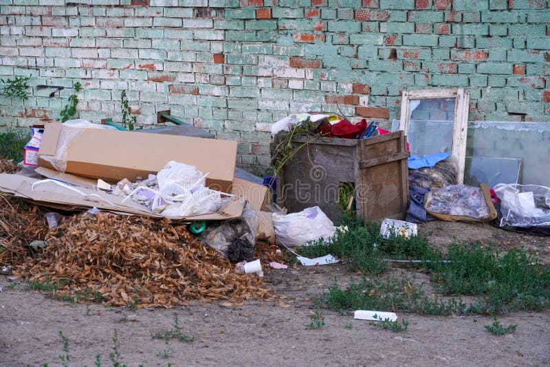 Wasteland with a Lot Garbage and Pollution Stock Photo - Image of ...