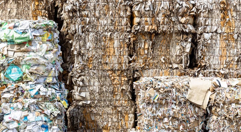 Wastepaper For Recycling, Background Of Paper Textures Piled Ready To ...