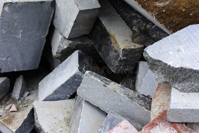 Wastes from the Production of Granite Products Stock Photo - Image of ...