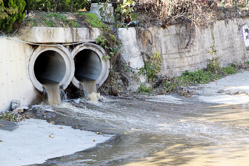 Wastewater Channels and Environmentalism Stock Photo - Image of drain ...