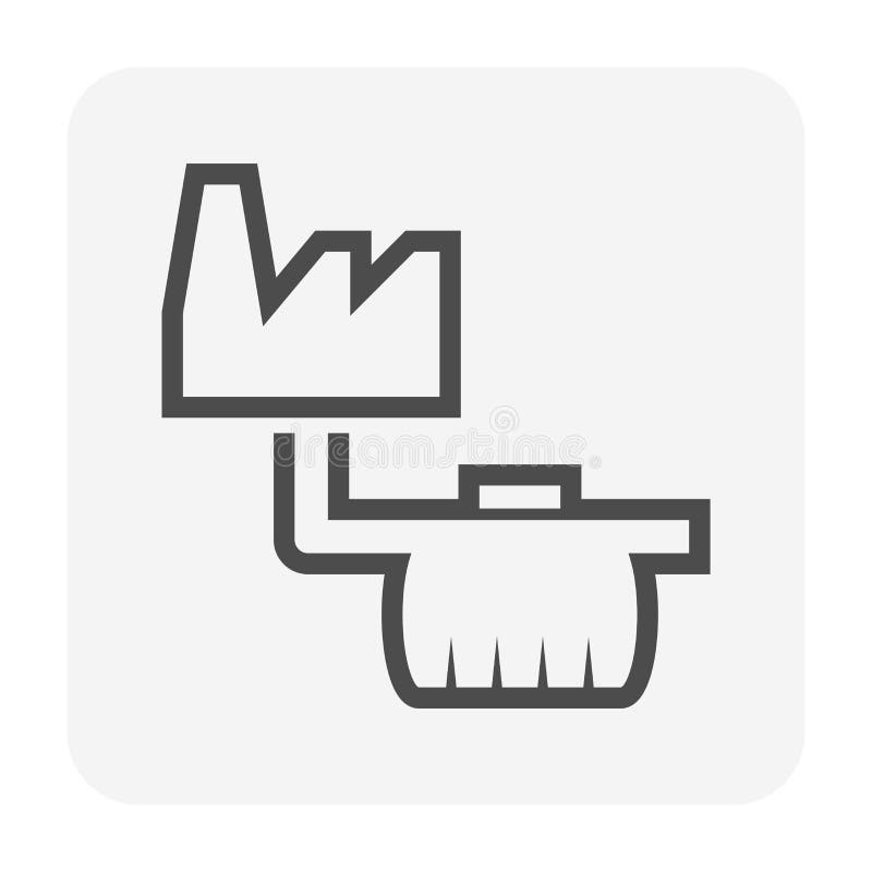 Wastewater drainage icon stock vector. Illustration of flow - 179169992