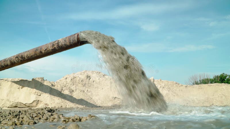 Wastewater from Large Rust Pipe Merge into Environment on the ...